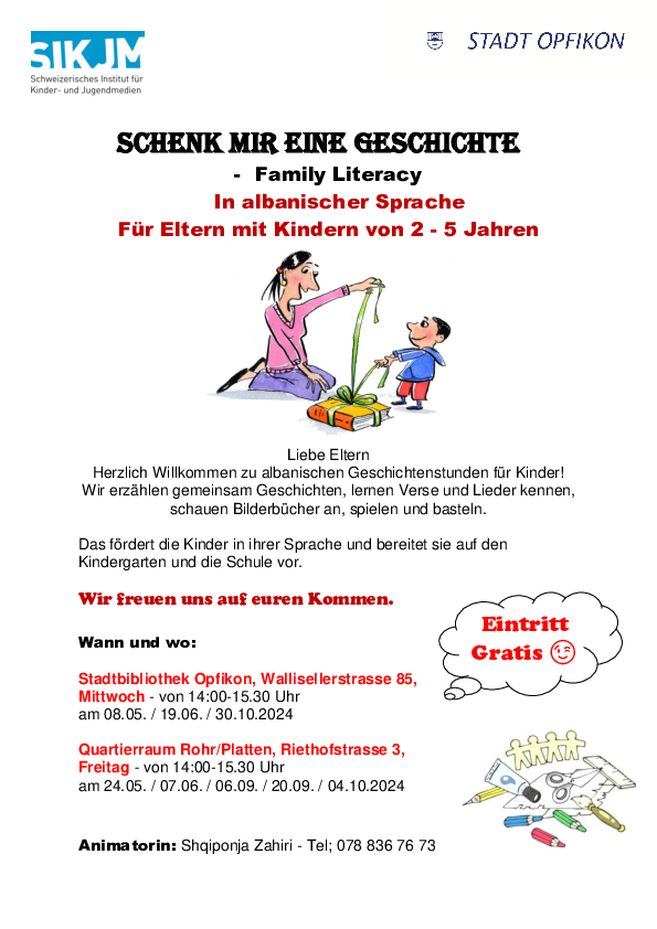 Schenk mir eine Geschichte - in albanischer Sprache - Stadt Anzeiger ...
